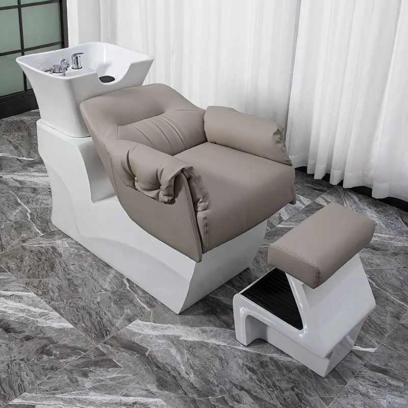 Hair Salon Chair Porcelain Aluminium Shampoo Bed Spa Hair Salon Chair ...