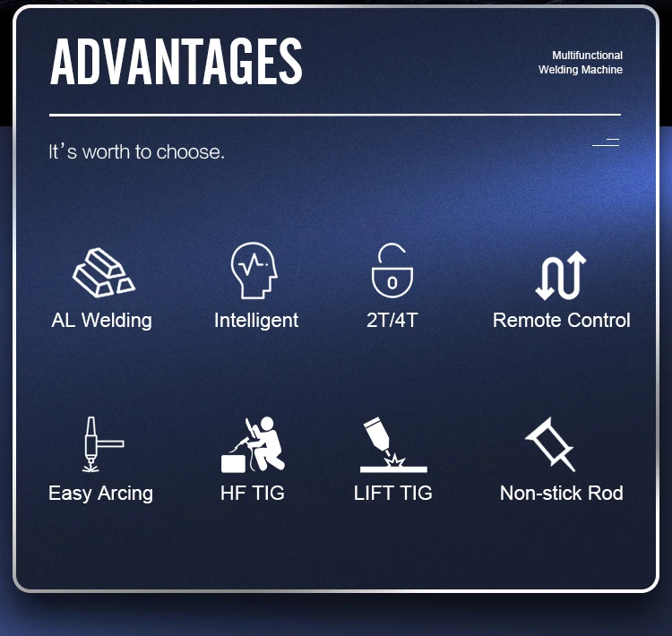 ANDELI TIG-250PE LED Welder - AC DC Aluminum Welding Machine