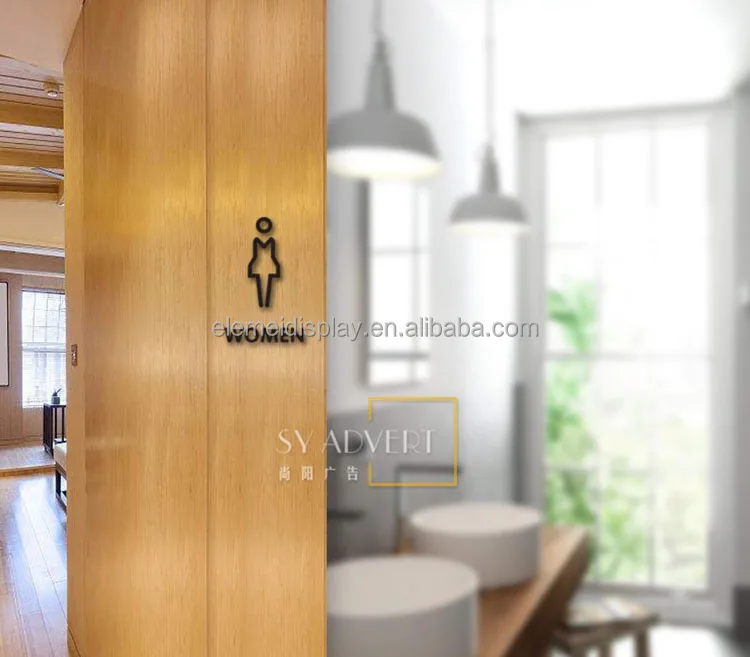 Custom Toilet Sign For Door Men And Women Restroom Sign Acrylic Toilet ...