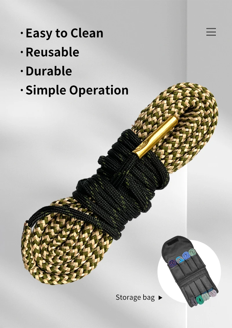 Easy To Use Reusable Cleaning Snakes One Pull Cleaning Snake For 5.56 ...