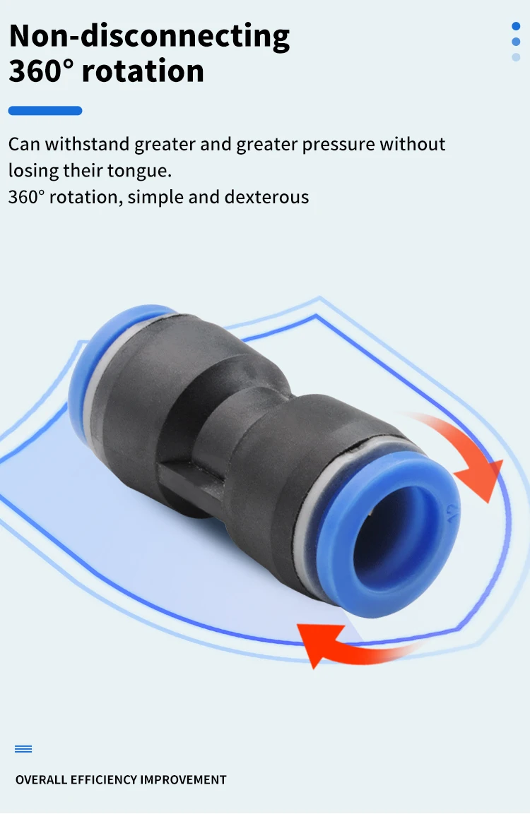 Pcf Series Pneumatic Fittings Cross Connector Direct Thrust 4-12mm Hose ...