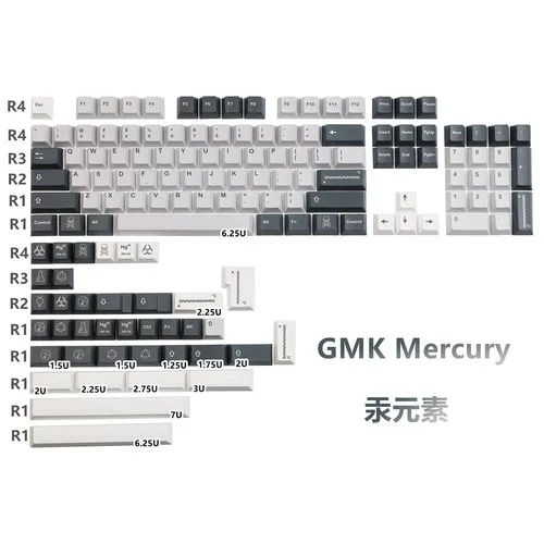 142 Keys Gmk Mercury Keycaps With Pbt Cherry Profile Keycaps For ...