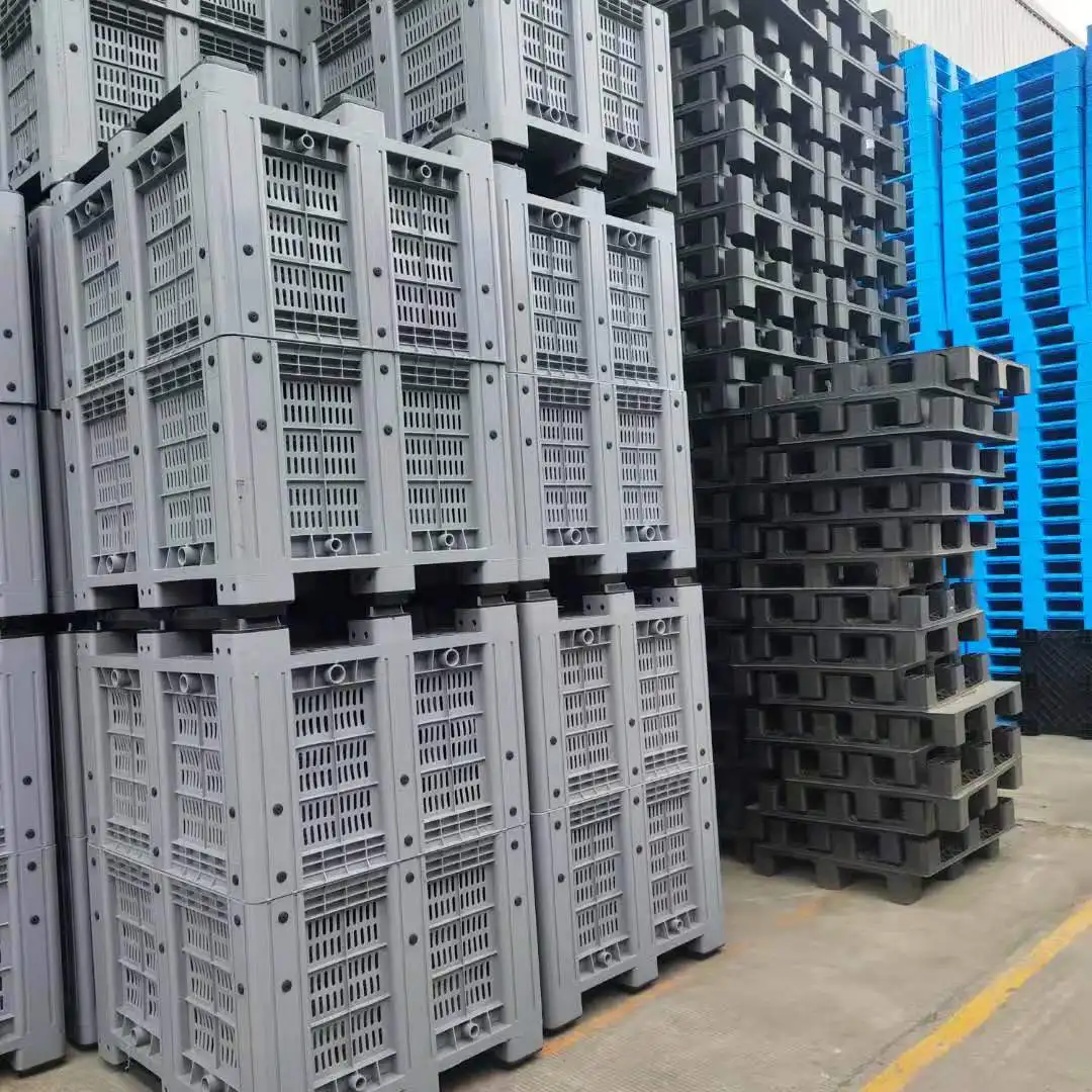 Plastic Pallet Box Fruit Container 1200x1000mm Open Deck Industrial ...