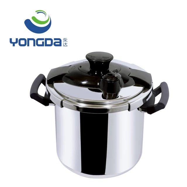 Dual-Clamp 304 SS Stainless Steel Pressure Cooker Rotates to Open and ...