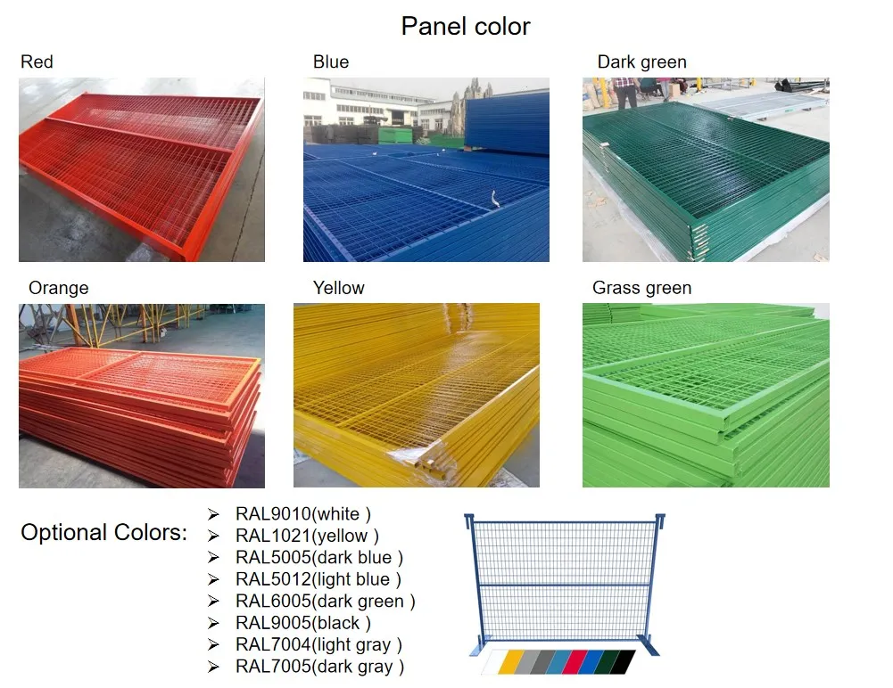 Canada Movable Galvanized Temporary Fence Panel/welded Wire Temp Fence ...