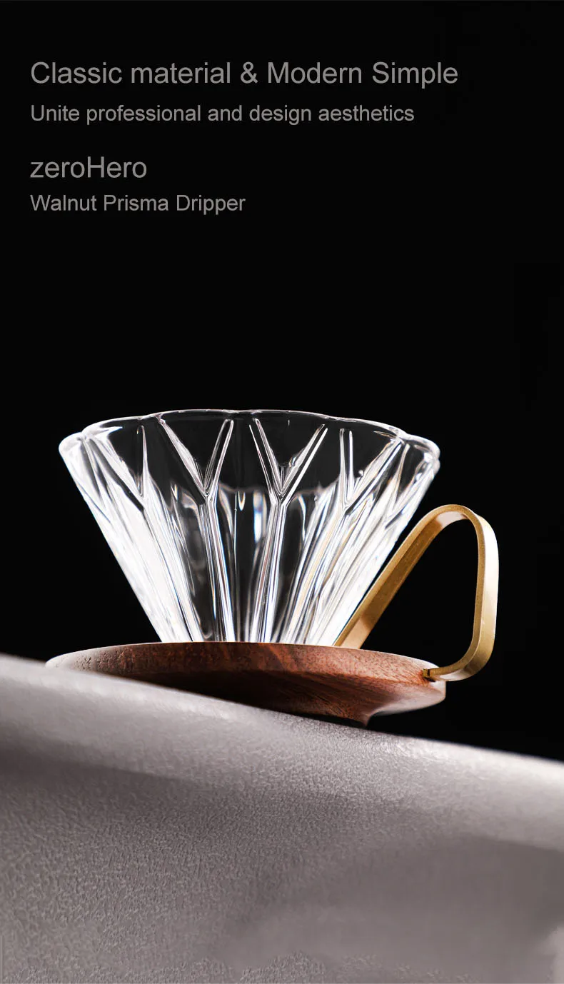 Zero Hero Prisma Walnut Dripper - Sustainable Coffee Tools
