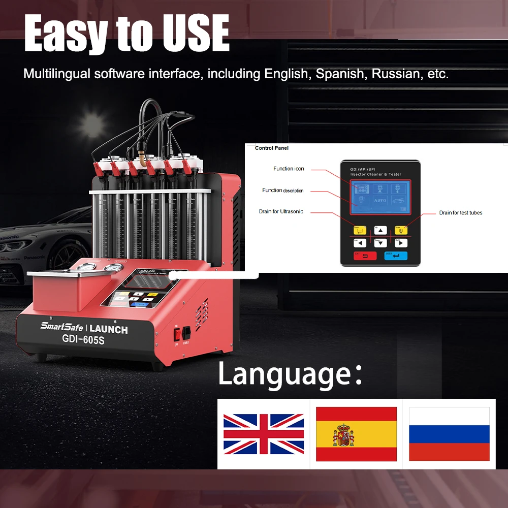 LAUNCH CNC605 Fuel Injector Tester - Ultrasonic Cleaning