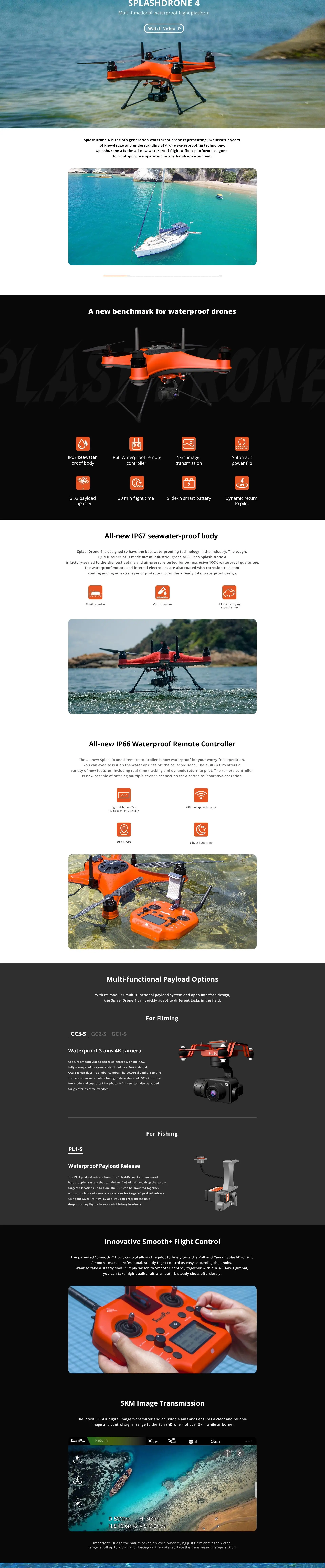 Swellpro Splashdrone 4 Splash Drone 4 Rescue With 4k Hd Drone Com ...