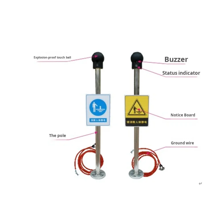 Mobile Human Body Electrostatic Discharge Alarm, Column-type ...