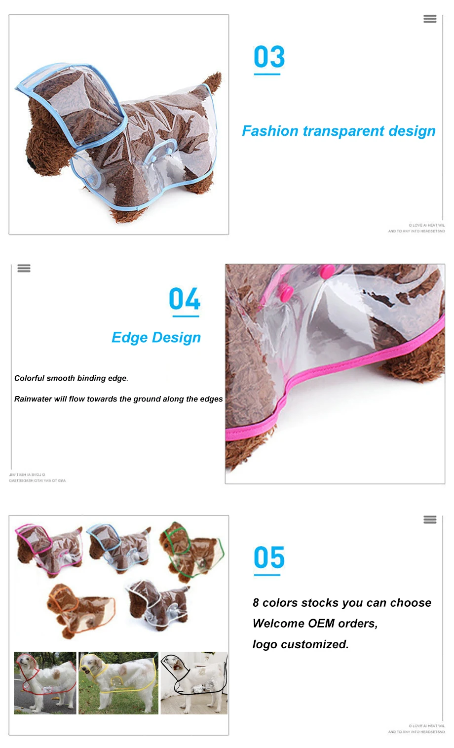 Wholesale Custom Pet Clothes Transparent Pvc Dog Clothes Pet Accessory ...