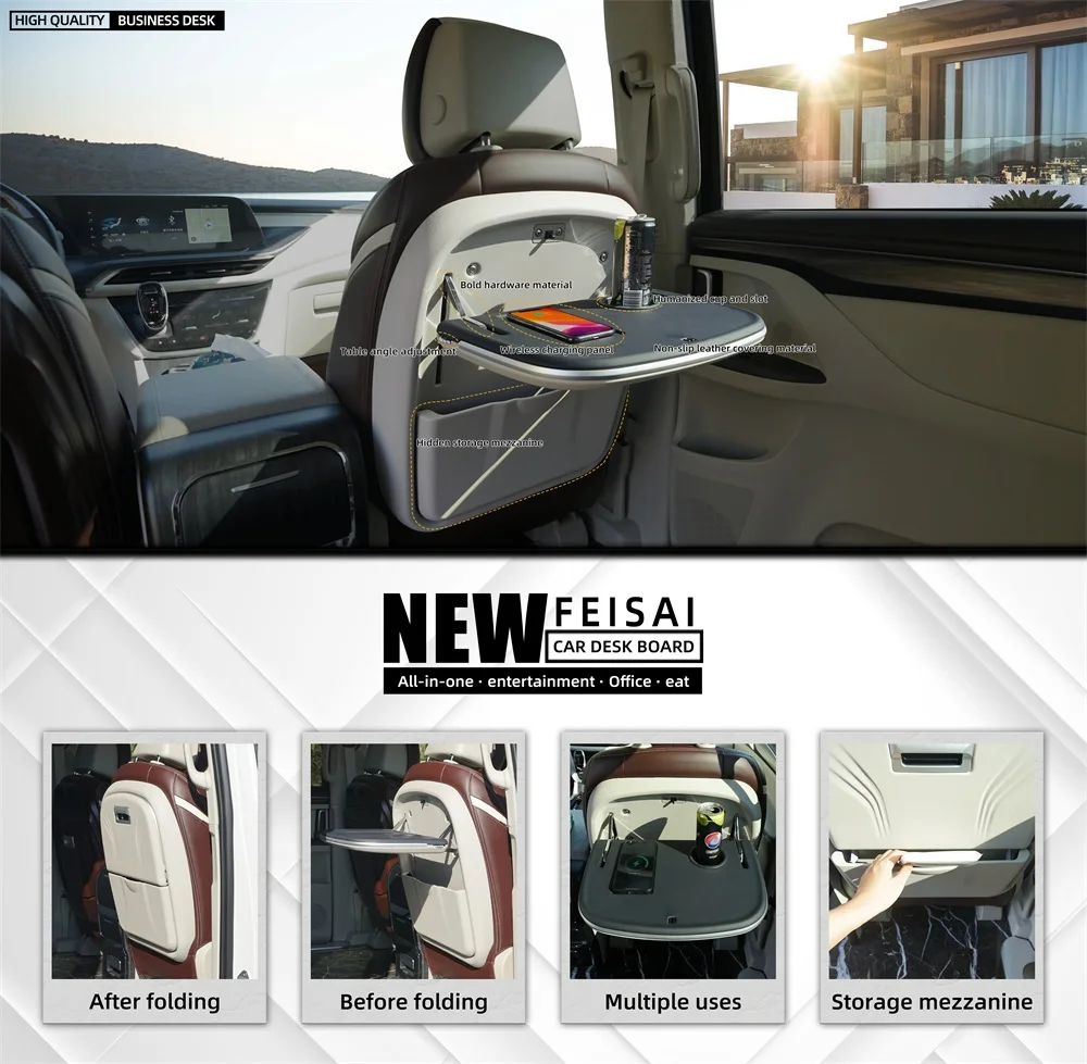 Multi Business Purpose Vehicle Folding Seat Back Table With Cup Holder ...