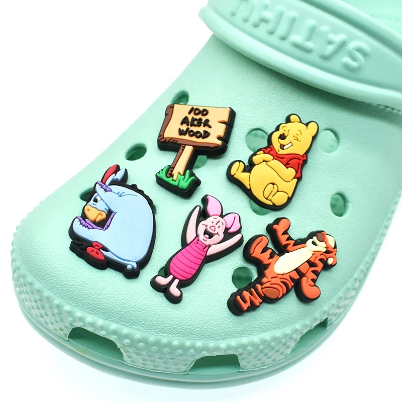 Disn Classic Film Bulk Cute Cartoon Shoe Charm Yellow Winnie Bear Croc ...