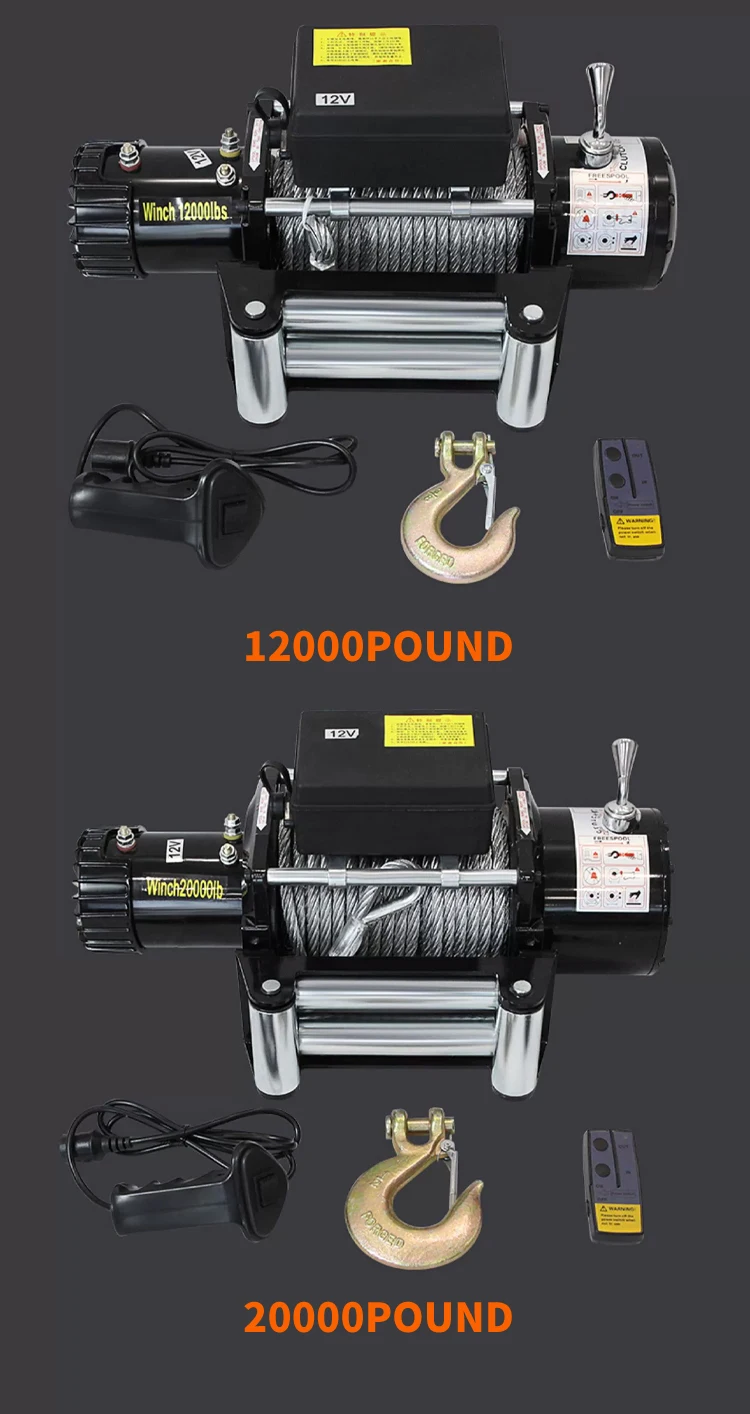 12000 Lbs Winch for 4x4 off-Road Cars - JINDIAO Winches