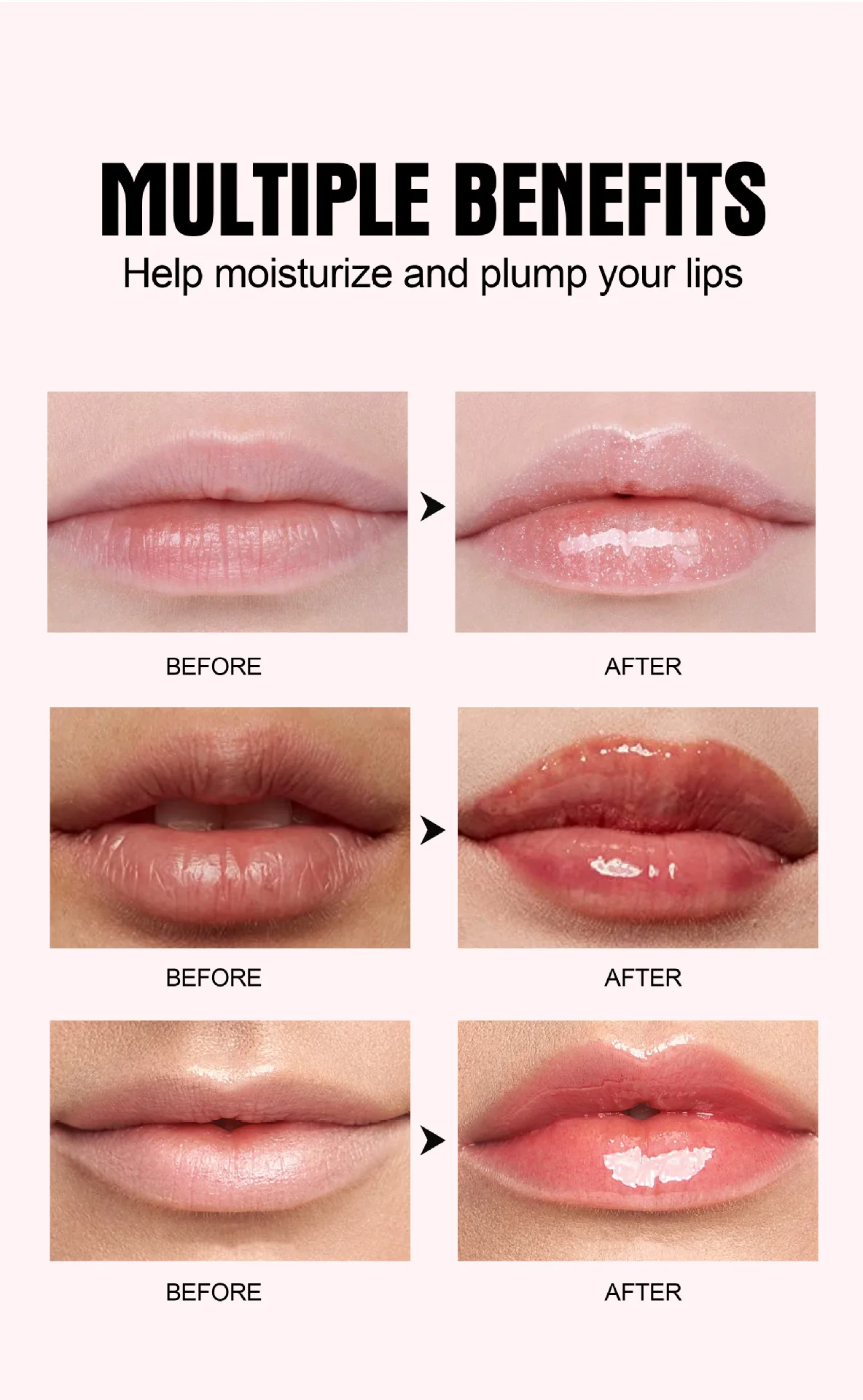 Handaiyan Plump & Pout Lip Plumping Booster Gloss,High Shine For ...