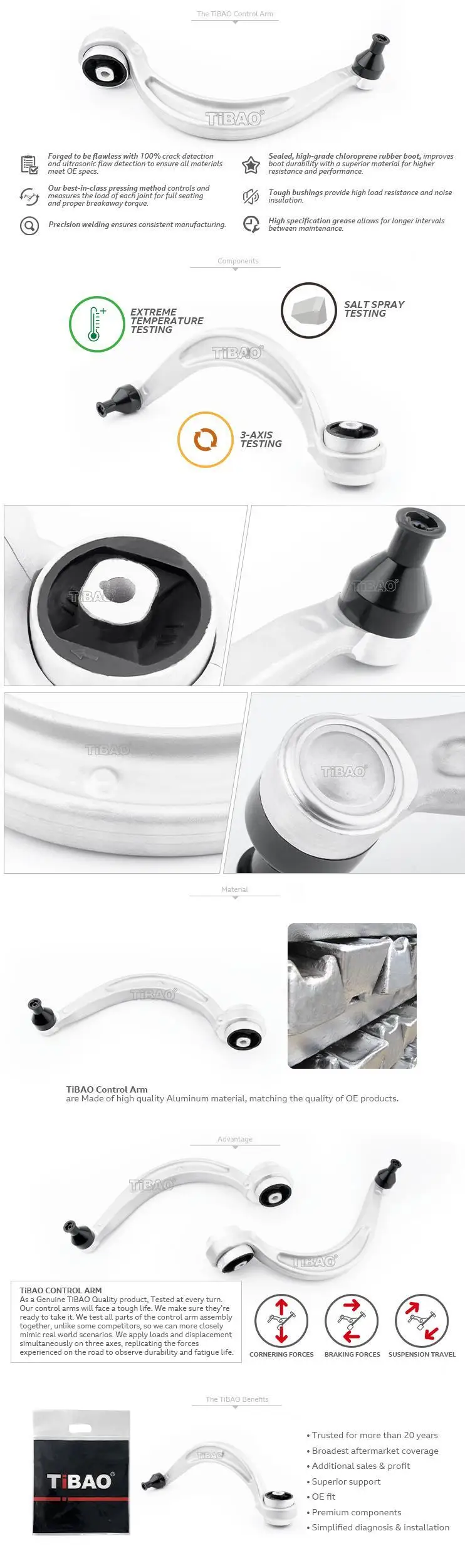 Tibao Auto Lower Control Arm For Audi Q7 Vw Touareg Porsche Cayenne ...