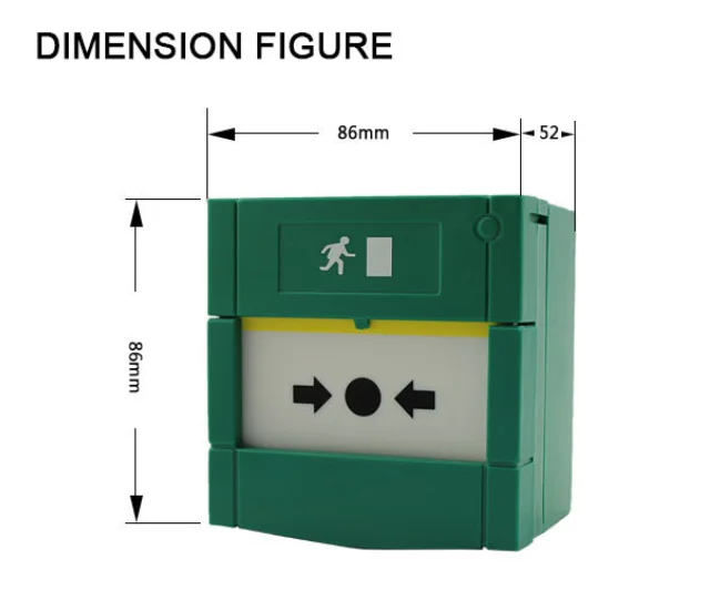 Resettable Emergency Fire Alarm Manual Call Push Button With Protective ...
