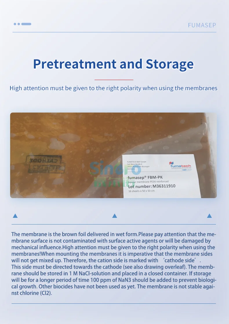 FUMASEP Bipolar Membrane FBM-PK - High Performance Ion Exchange