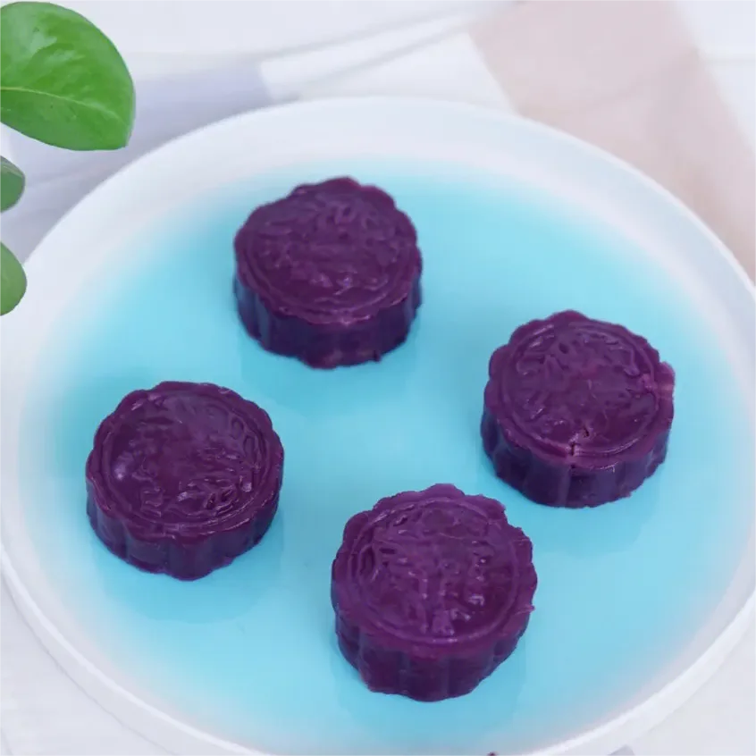 Iso Certified Purple Sweet Potato Mooncake Bun Chinese Mooncake With ...