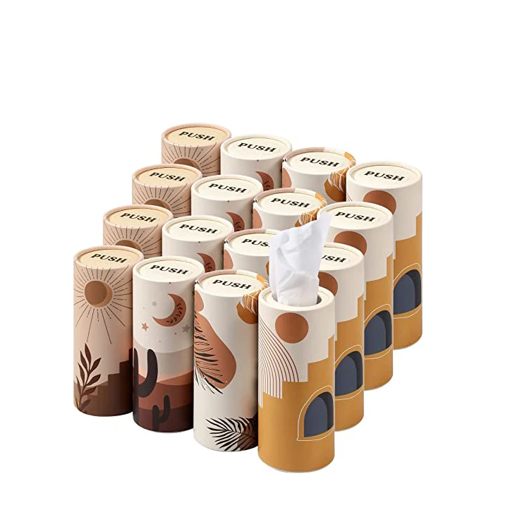 Custom Kraft Paper Tube Car Tissue Packaging Box Cylinder Car Design ...