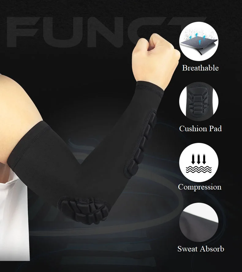 Compression Arm Sleeve Padded Forearm Guard Sleeves Protective Sleeves