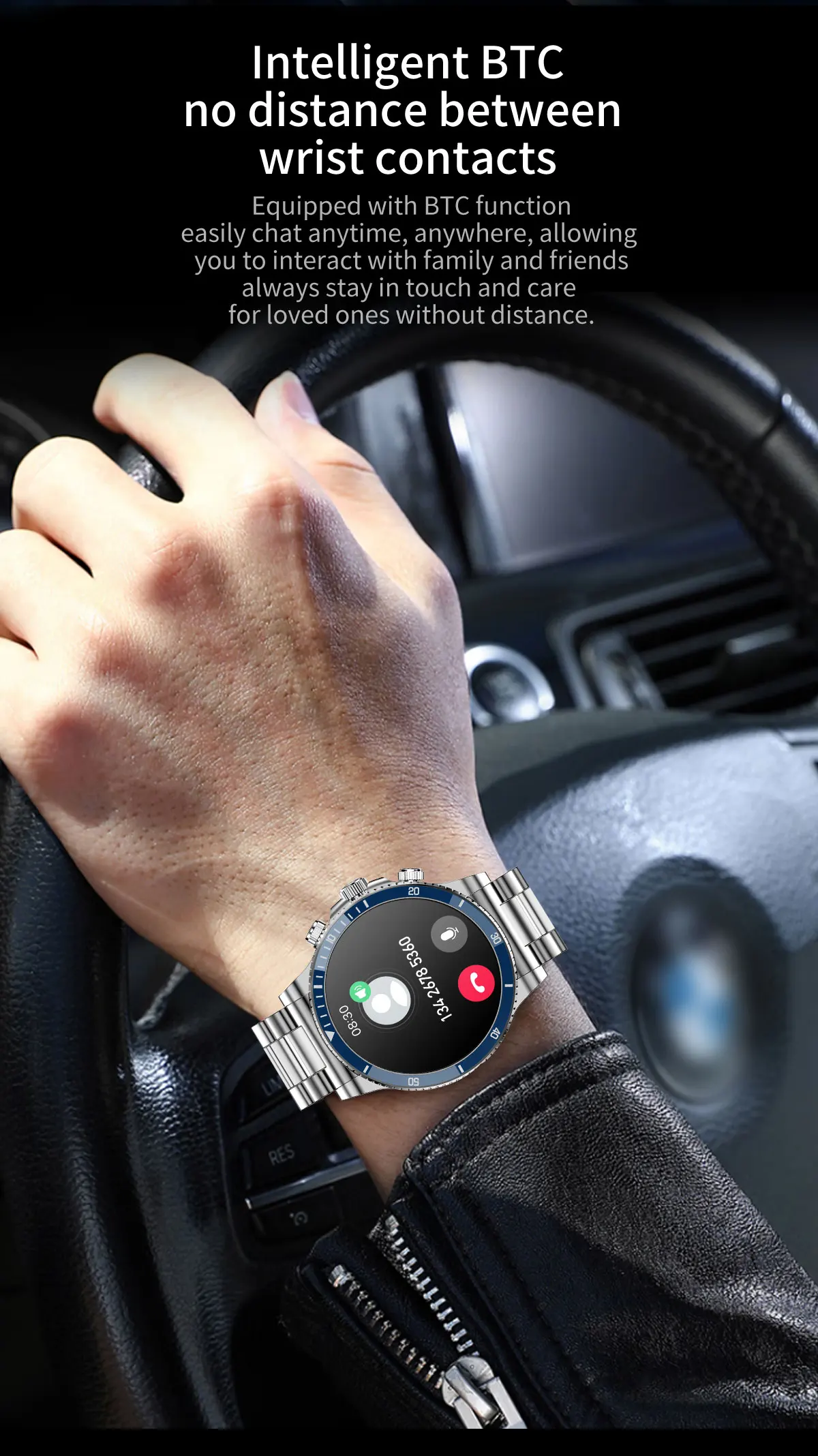 Gold Luxury L67pro Round Smart Watch Stainless Steel Gold Men Luxury ...