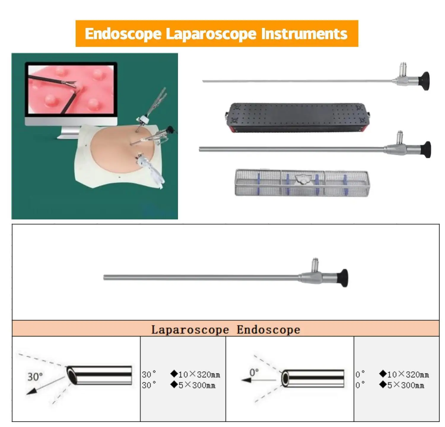 Medical Endoscopy Laproscope Laparoscopia Good Price 5mm 10mm Surgical ...