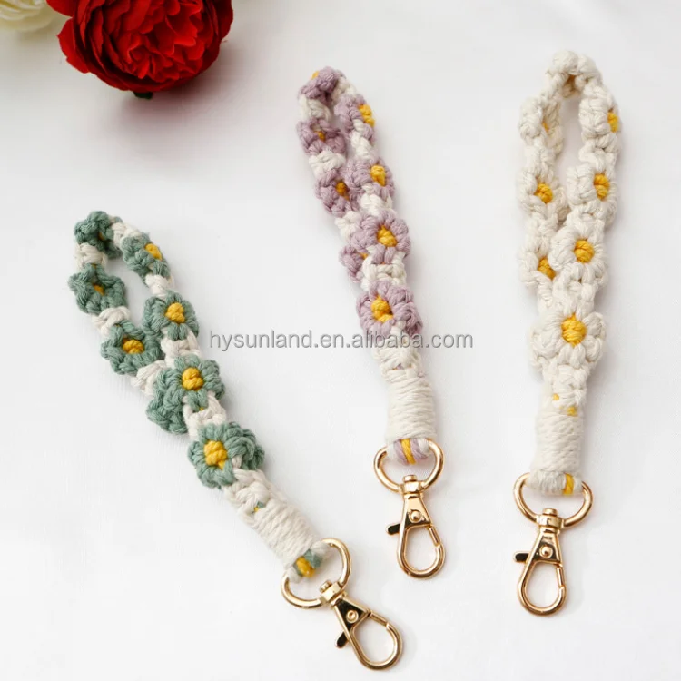 F-1712 Fashion Retro Wrist Strap Key Chain Women Bag Phone Wrist Strap ...