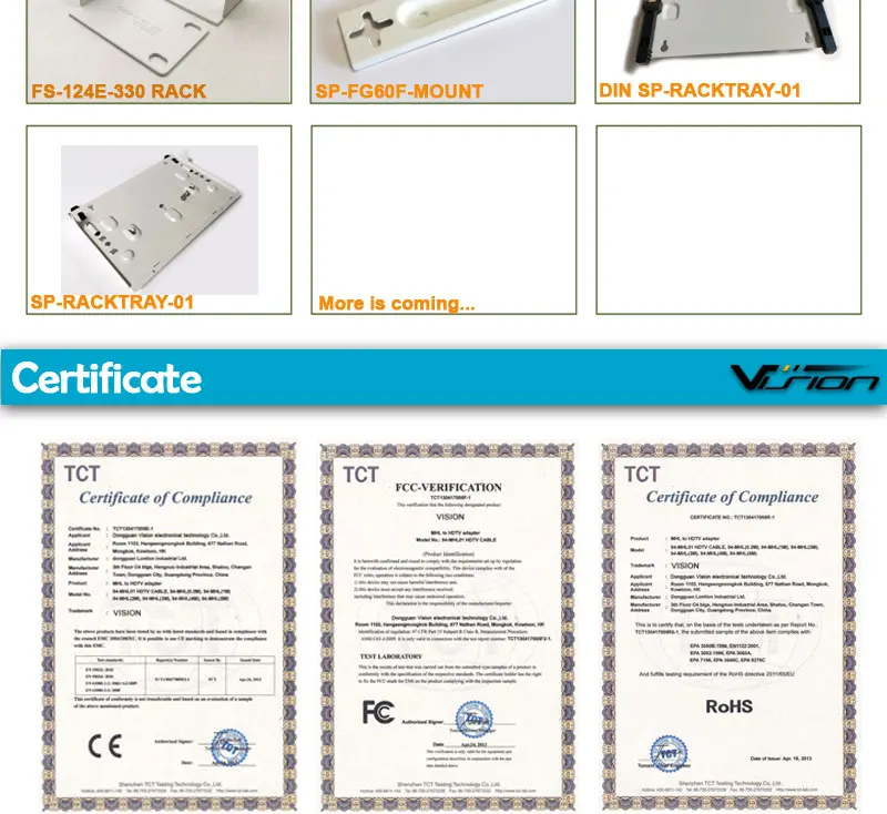 FG-60E Rack Mounting Tray SP-RACKTRAY-02 - VISION Quality