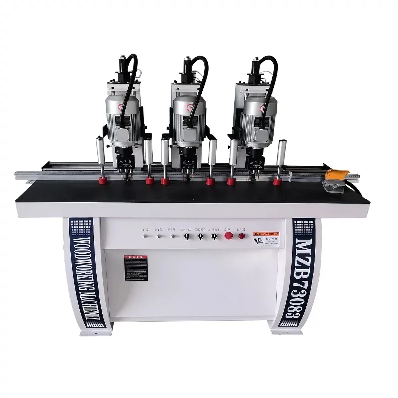 Three Head Wood Cabinet Door Hinge Boring Machine Automatic Vertical ...
