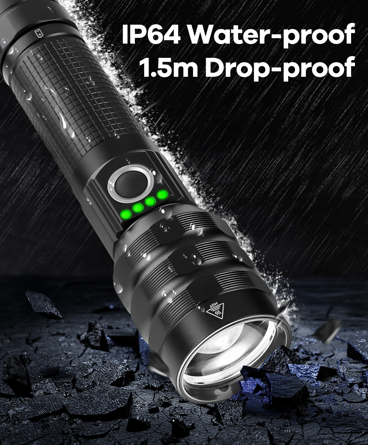 Super Long Range Tactical Torch High Power LED Flashlight USB ...