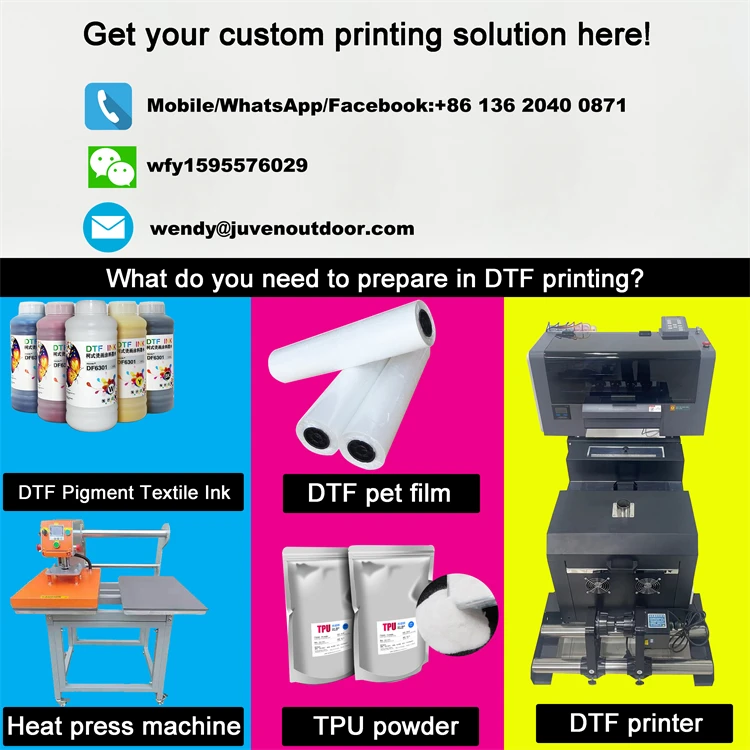 Dtf Printer Factory Direct Sale 30 Cm Printer And Shaking Powder Xp600 4720 I3200 Heads High ...