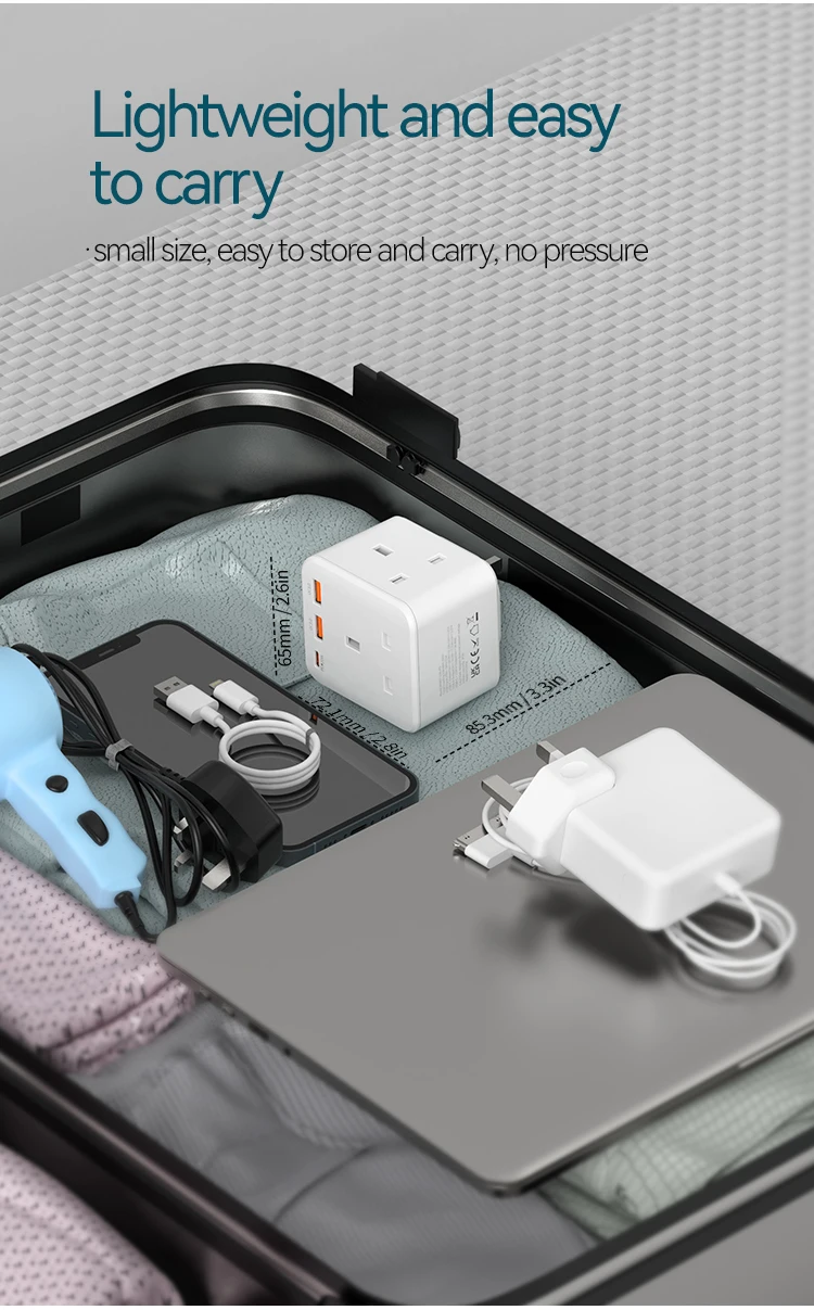 3 Way USB Wall Multi Plug Charger 20W PD High Quality Uk Wall Outlet ...