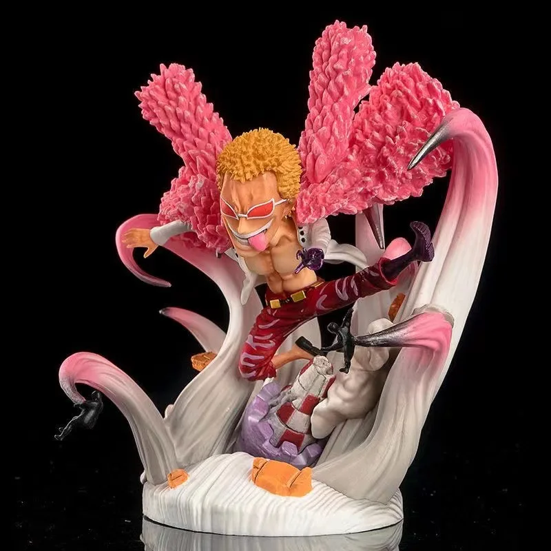 10cm One Pieced Anime Figure Donquixote Doflamingo Figure Battle Scene ...