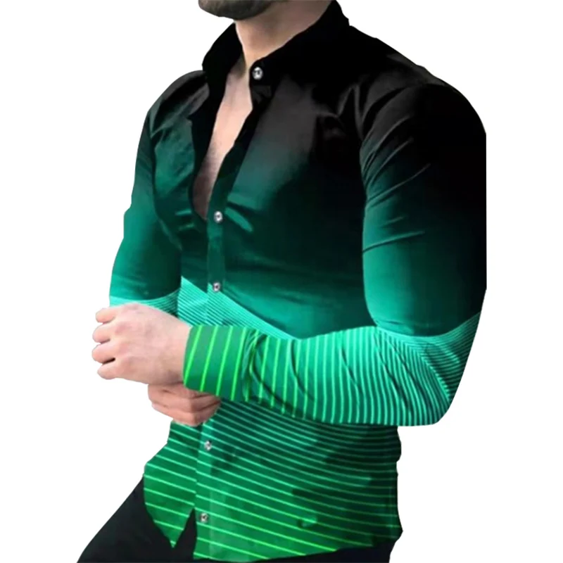 Wholesale 3d Printed Plus Size Men's Shirts Customized Accept Long ...