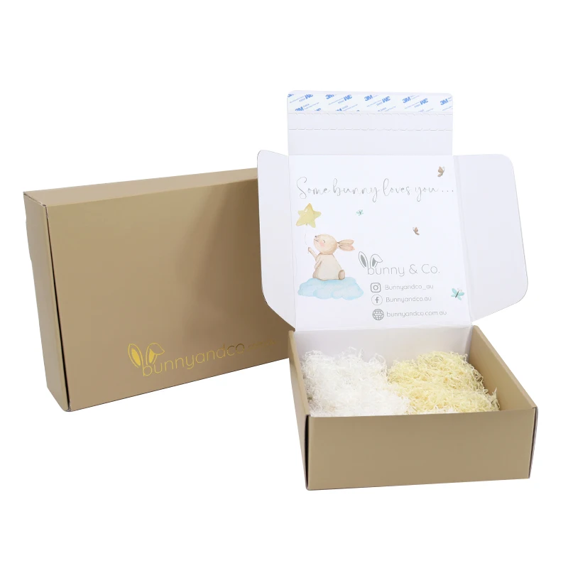 Custom Printed Color Open Mailing Boxes Postal Box Adhesive Tear Strip ...