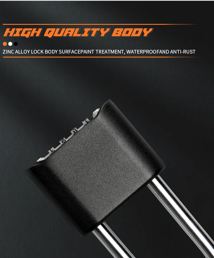 Warehouse Door Lock - Hardened Steel Resettable Padlock