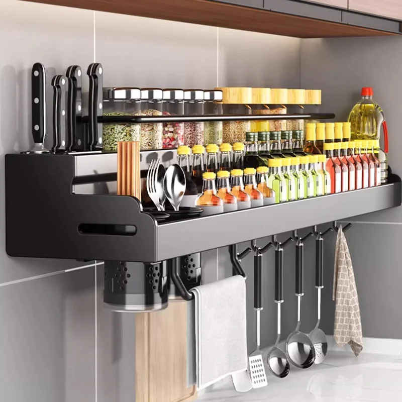 Multifunctional Wall-Mounted Knife Strip Rack Bar Block Spice Storage ...