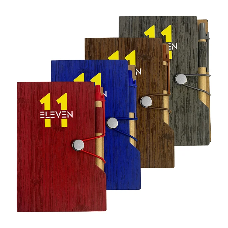 Custom Logo Printing Portable Retro Color Wood Grain Writing Pad Self ...