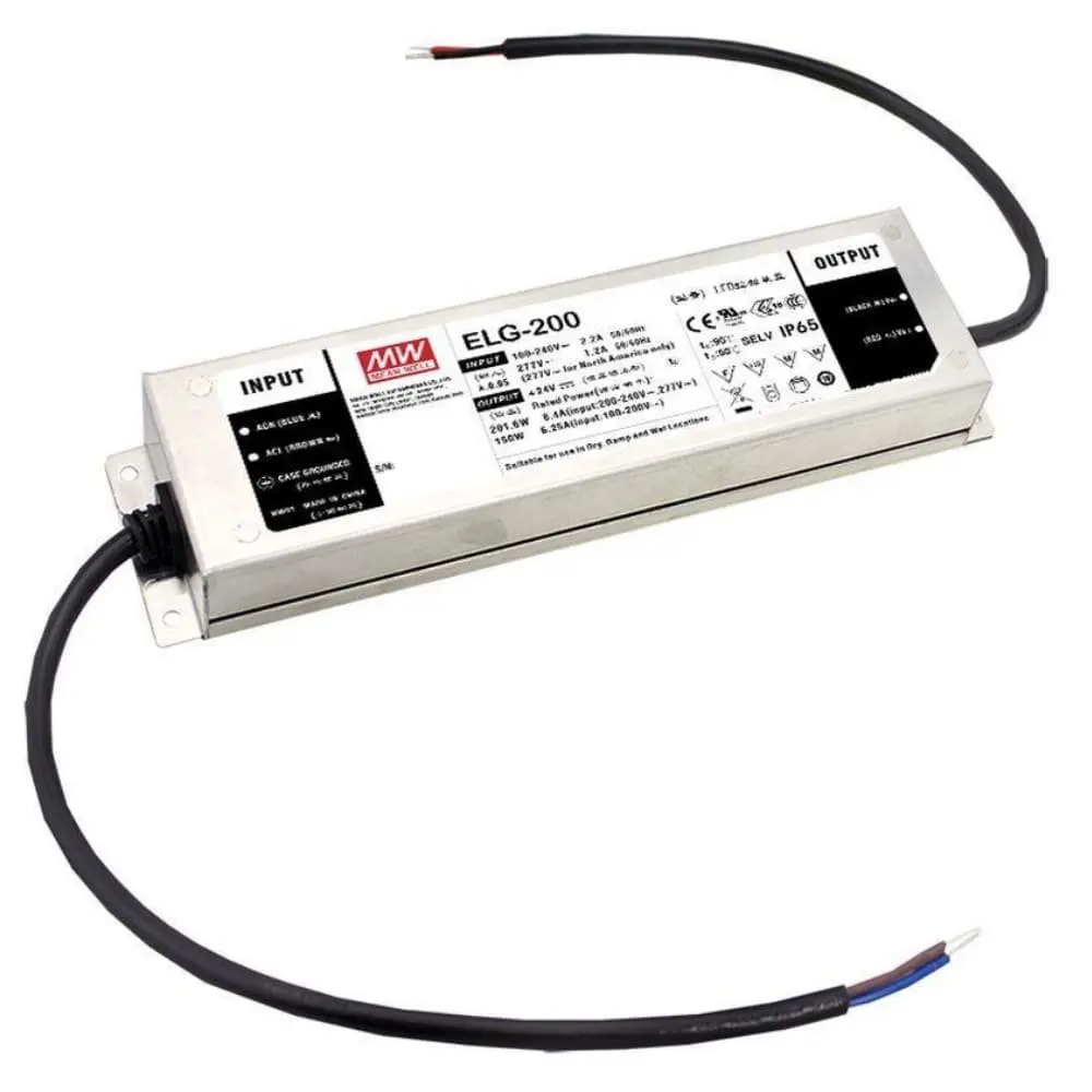 Mean Well ELG-200 200W 36V LED Driver Constant Voltage Dimmable IP67 ...