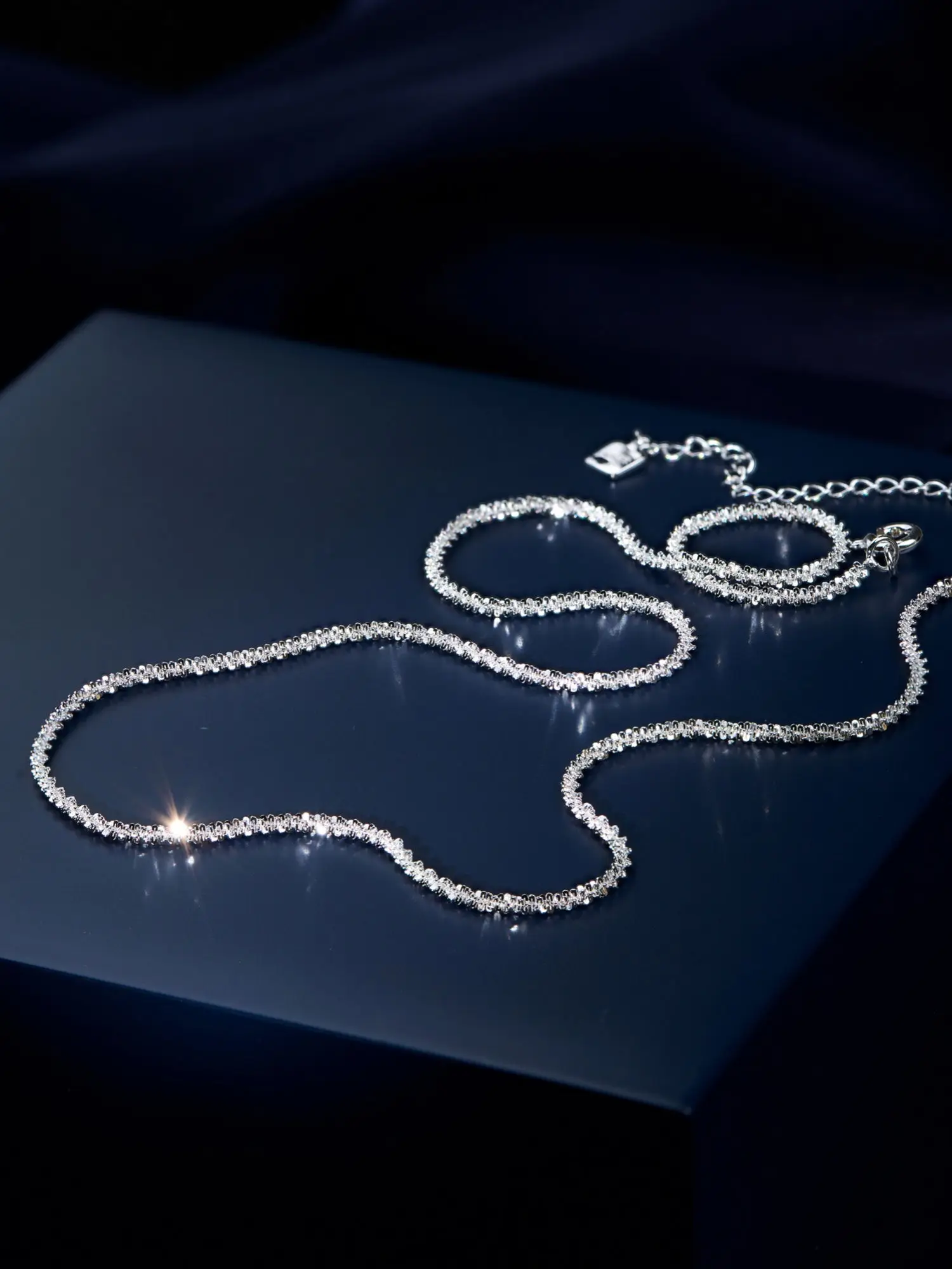 Rochime Shining Chain Necklace 925 Sterling Silver 18k Gold Rhodium ...