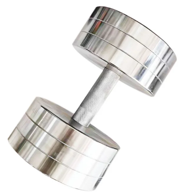 Round Head Fixed Dumbbell Set 1-100kg - Chrome Stainless Steel for ...