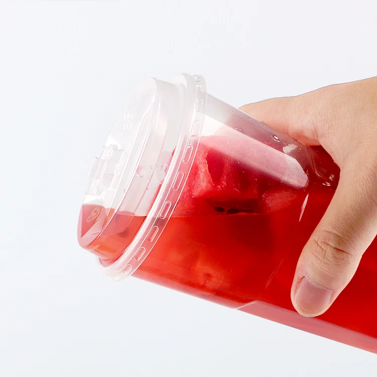 High Quality Bubble Tea Cups With Lids Custom Disposable Pp Clear ...