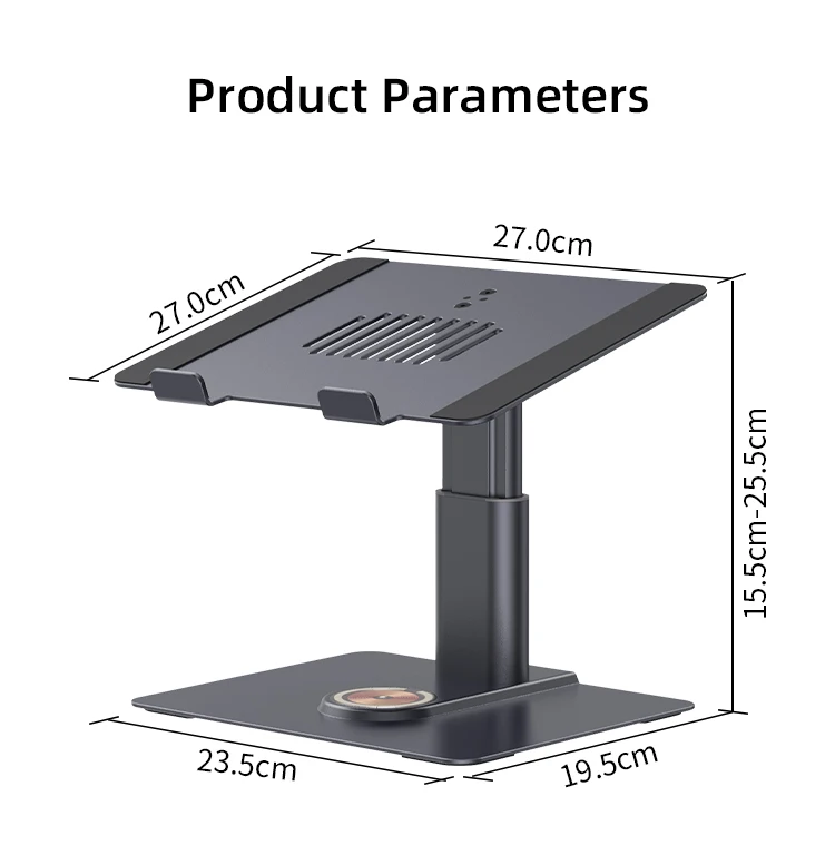 15W Wireless Charger Laptop Elevator Stand - Adjustable & Stylish