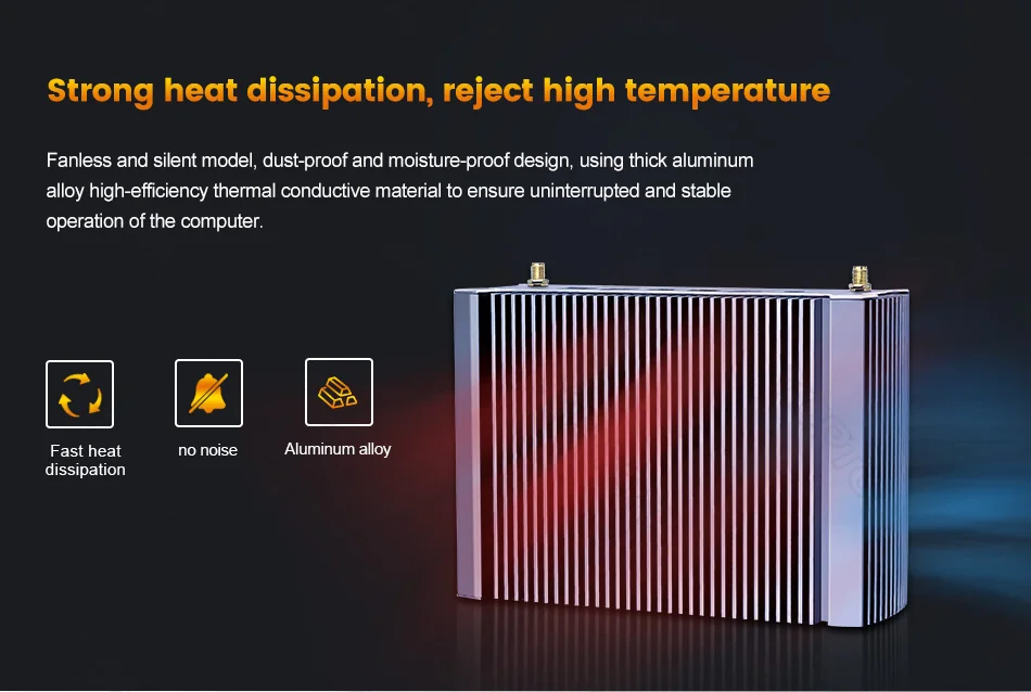 Cheap Amd Fanless Mini Pc Fu02 R7 7730u 5800u Mini Gaming Computer Win11 Dual Lan Firewall ...