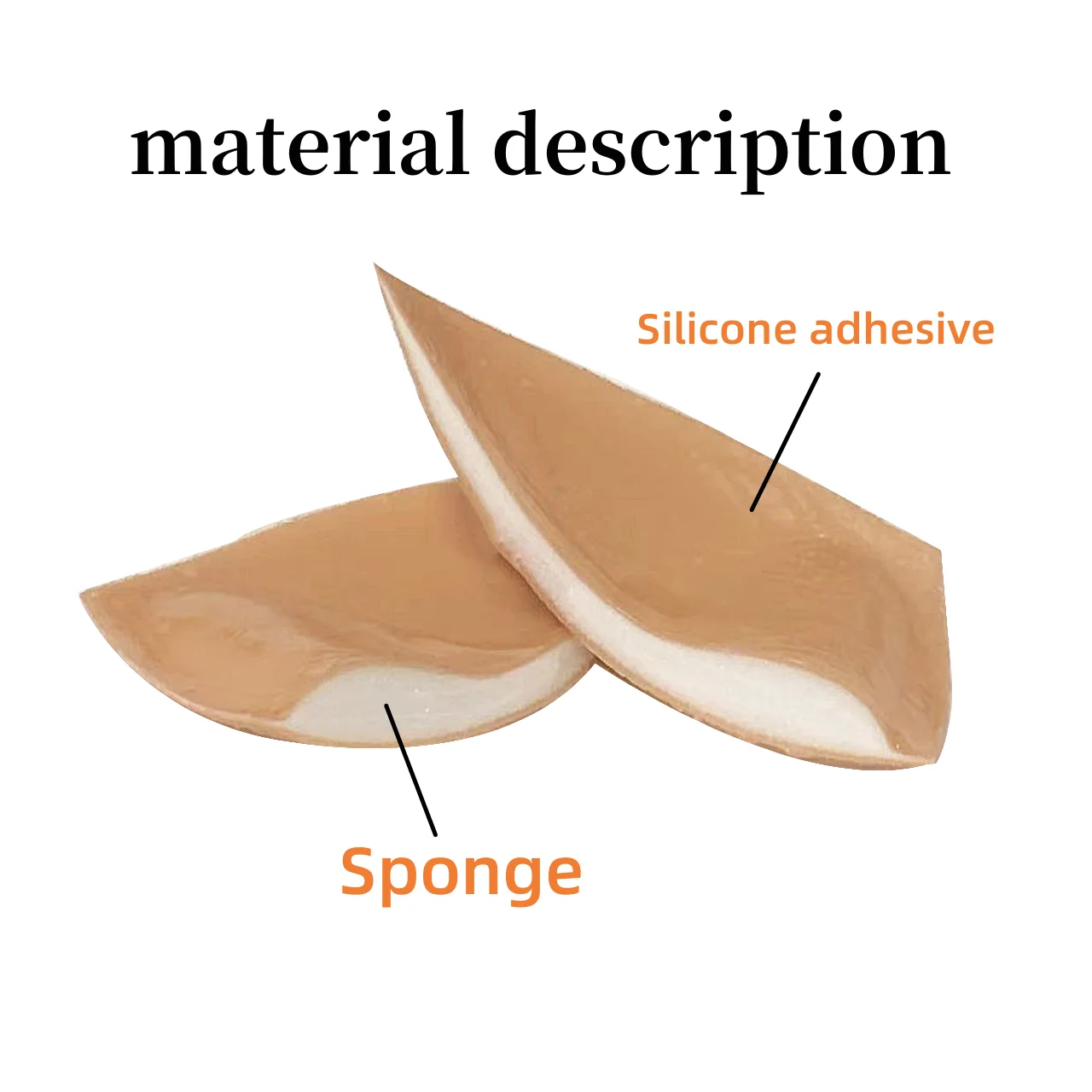 Hot Sell Silicone Bra Inserts Removable Stick On Bra Breast Double