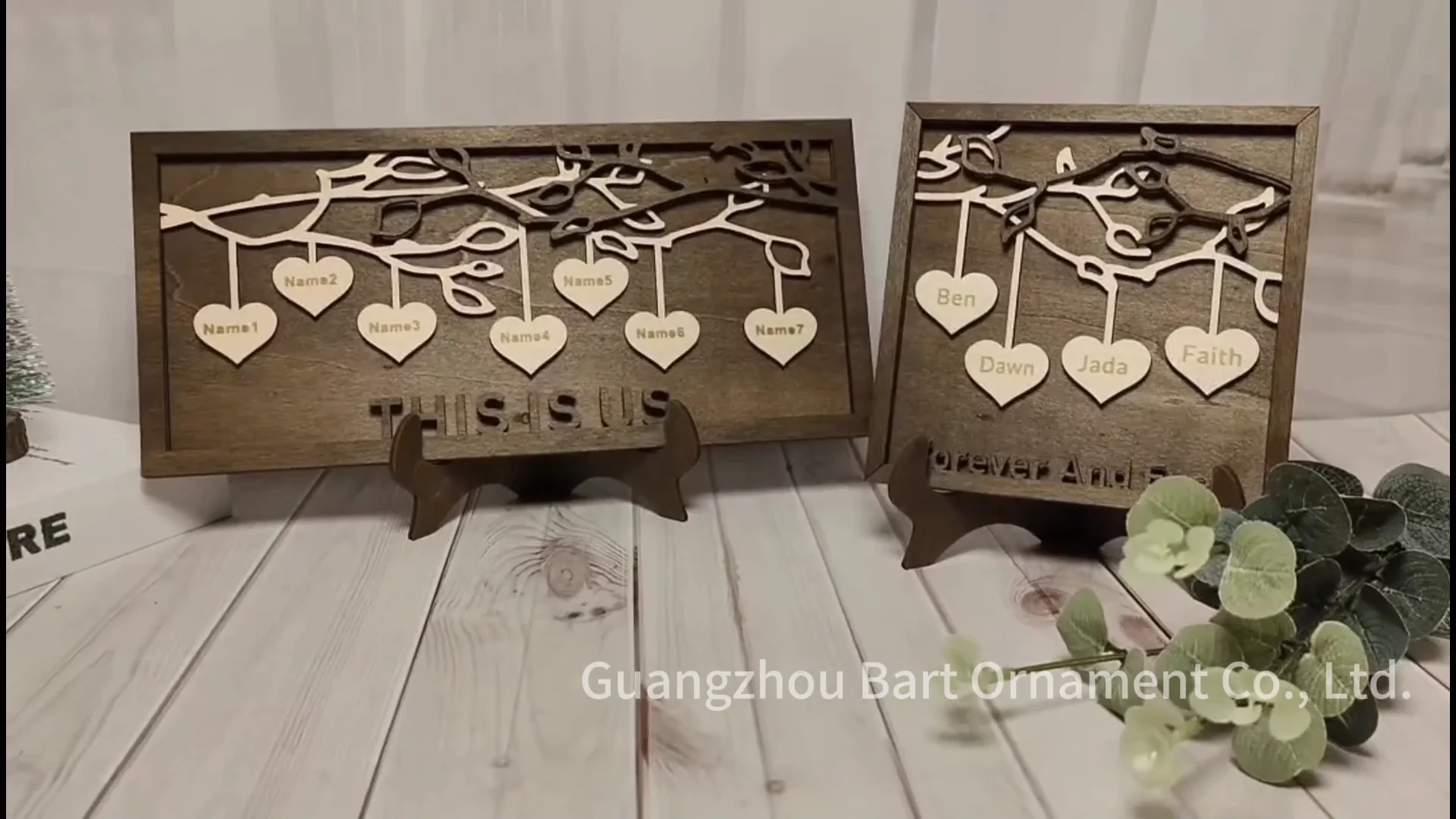 Personalized Names Family Sign Custom Wooden Family Tree Frames Plaques ...