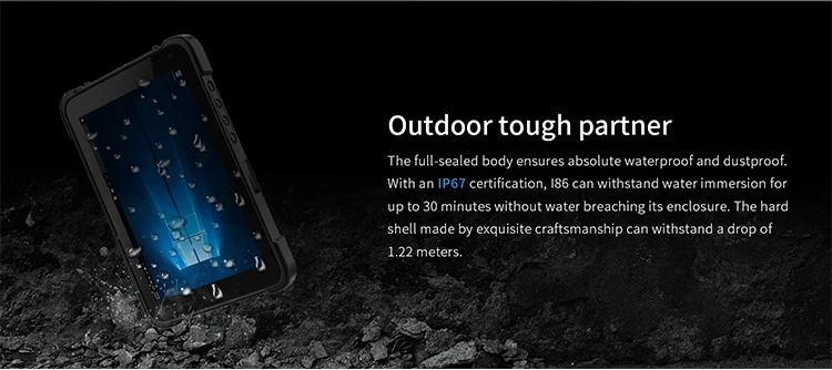 I89 Wireless Mobile Outdoor Industrial 4g 8.0 Inch Touch Screen Rugged ...