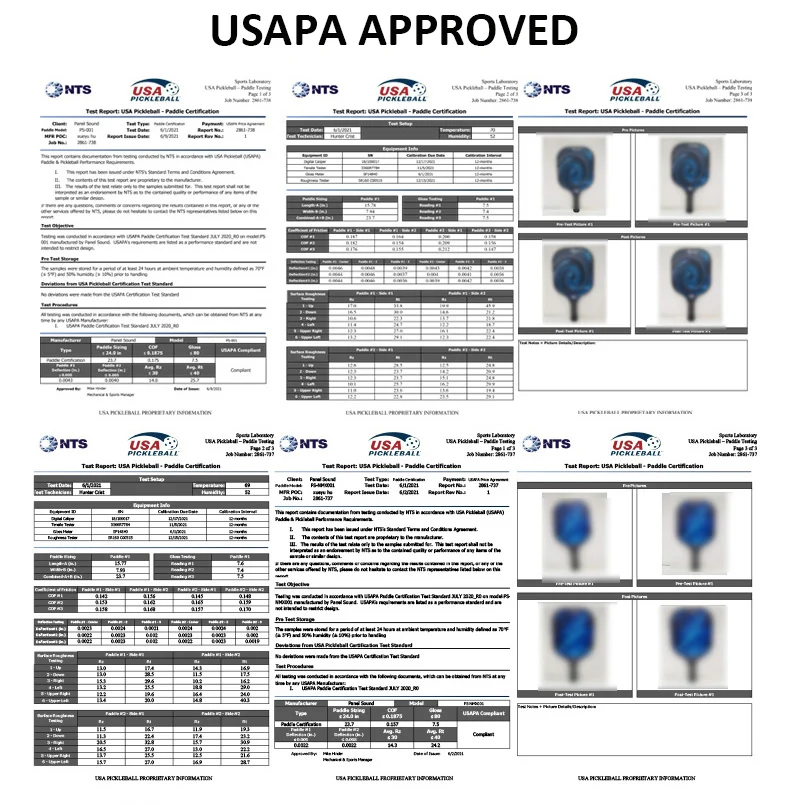 Customizable Team Logo USAPA & IFP Certified Fiberglass Pickleball ...