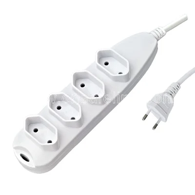 SAFELINE Brazil extension cord 2PIN 4ways outlet smart plug and power ...