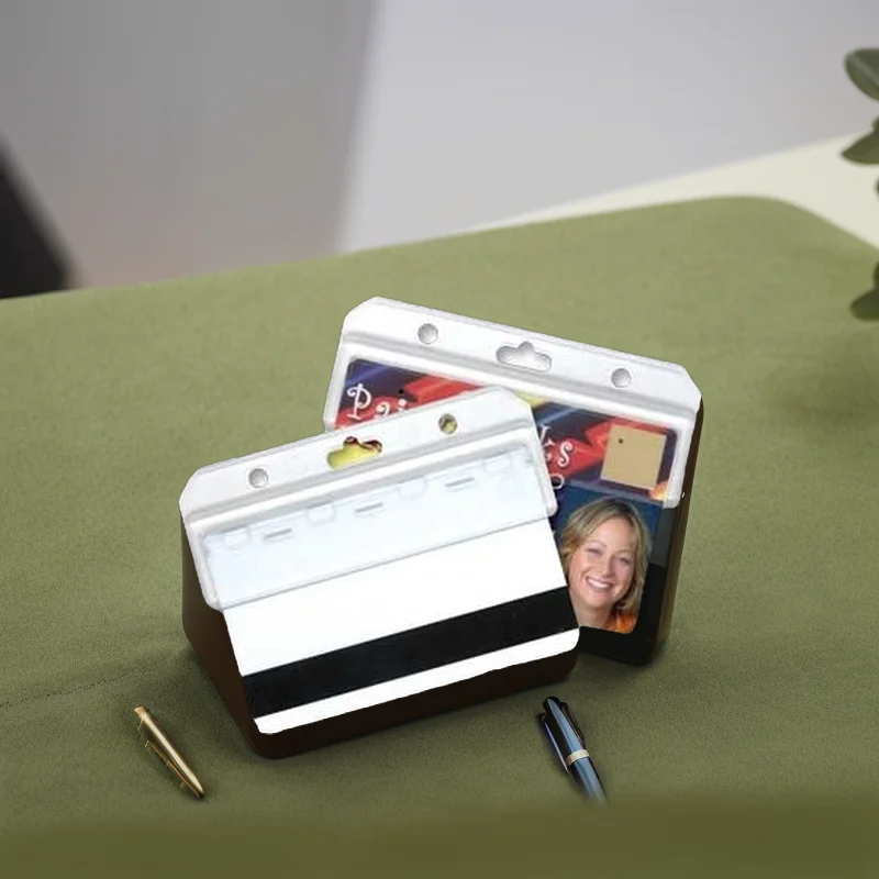 Horizontal Credit Card Holder With Slot And Chain Holes For Badge ...